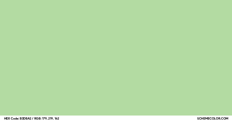 #B3DBA2 Hex Color Code - SchemeColor.com