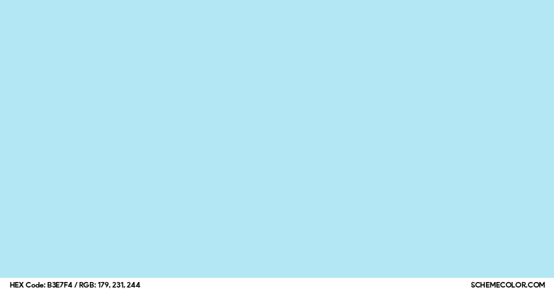 #B3E7F4 Hex Color Code - SchemeColor.com