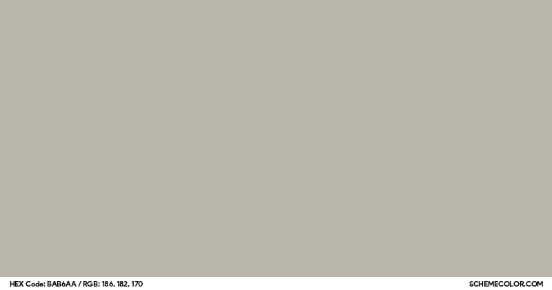 #BAB6AA Hex Color Code - SchemeColor.com
