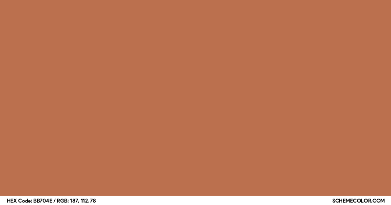 #BB704E Hex Color Code - SchemeColor.com