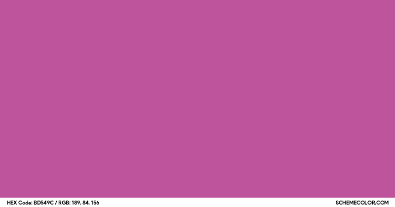#BD549C Hex Color Code - SchemeColor.com