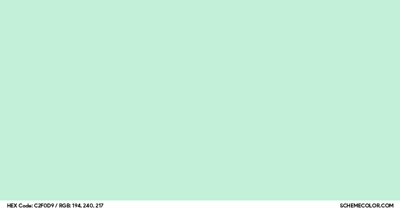 #C2F0D9 Hex Color Code - SchemeColor.com