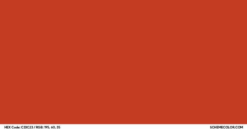 #C33C23 Hex Color Code - SchemeColor.com
