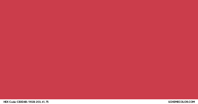 #CB3D4B Hex Color Code - SchemeColor.com