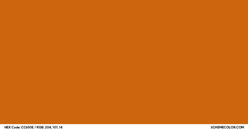 #CC650E Hex Color Code - SchemeColor.com