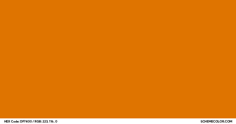 #DF7400 Hex Color Code - SchemeColor.com