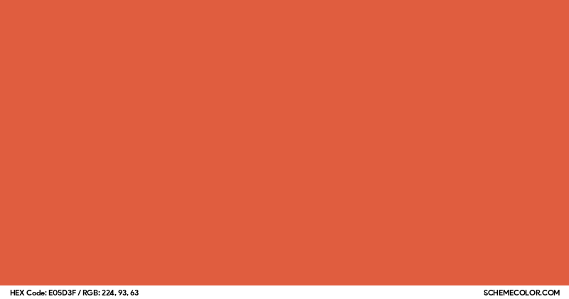 #E05D3F Hex Color Code - SchemeColor.com