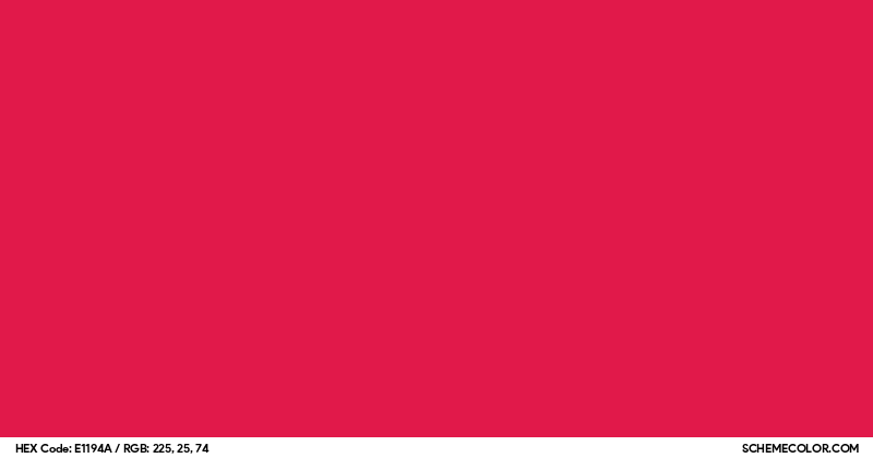 #E1194A Hex Color Code - SchemeColor.com