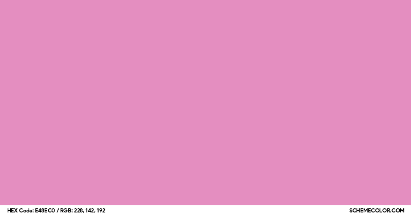 #E48EC0 Hex Color Code - SchemeColor.com