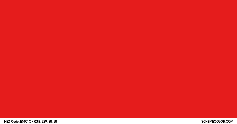 #E51C1C Hex Color Code - SchemeColor.com