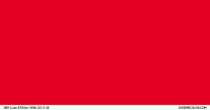 #E70026 Hex Color Code - SchemeColor.com
