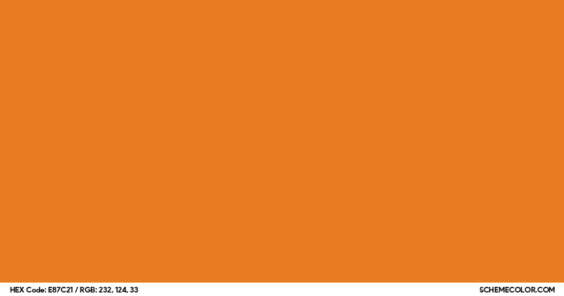 #E87C21 Hex Color Code - SchemeColor.com
