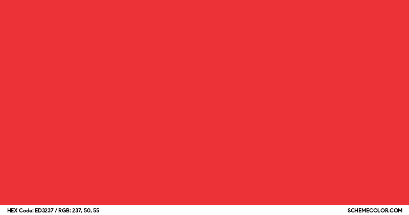 #ED3237 Hex Color Code - SchemeColor.com