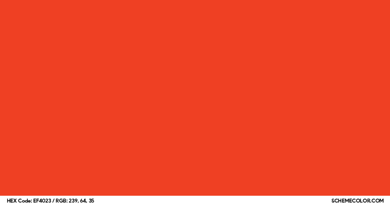 #EF4023 Hex Color Code - SchemeColor.com