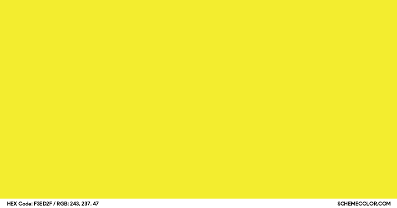 #F3ED2F Hex Color Code - SchemeColor.com