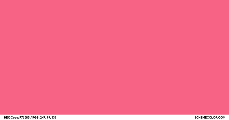 #F76385 Hex Color Code - SchemeColor.com