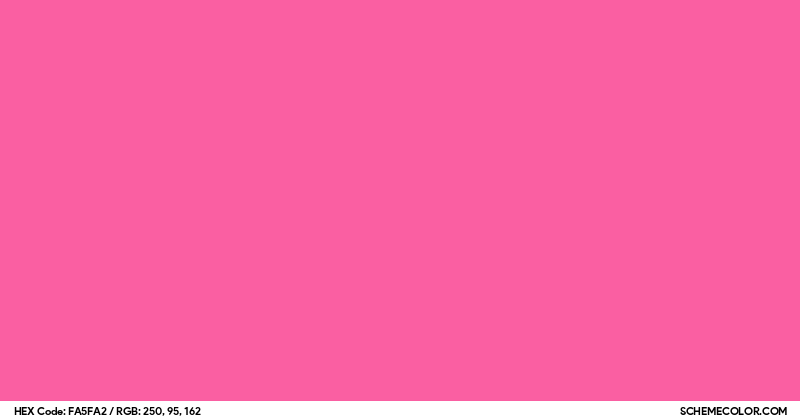 #FA5FA2 Hex Color Code - SchemeColor.com