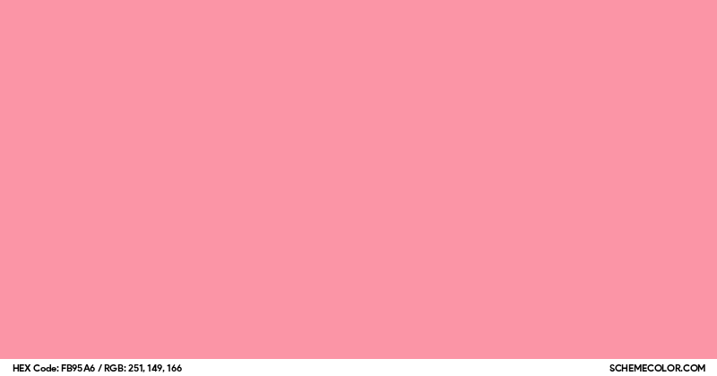 #FB95A6 Hex Color Code - SchemeColor.com