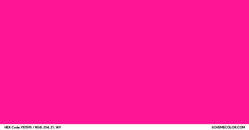 #FE1595 Hex Color Code - SchemeColor.com