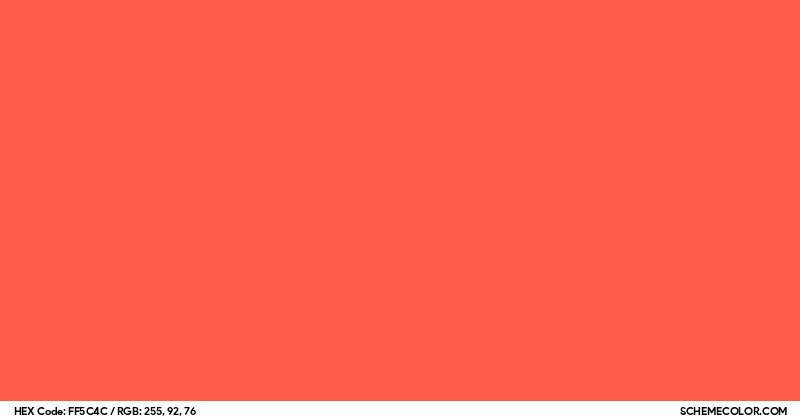 #FF5C4C Hex Color Code - SchemeColor.com