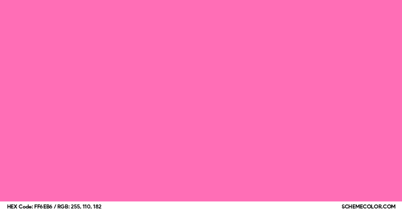 #FF6EB6 Hex Color Code - SchemeColor.com