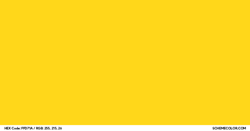 #FFD71A Hex Color Code - SchemeColor.com