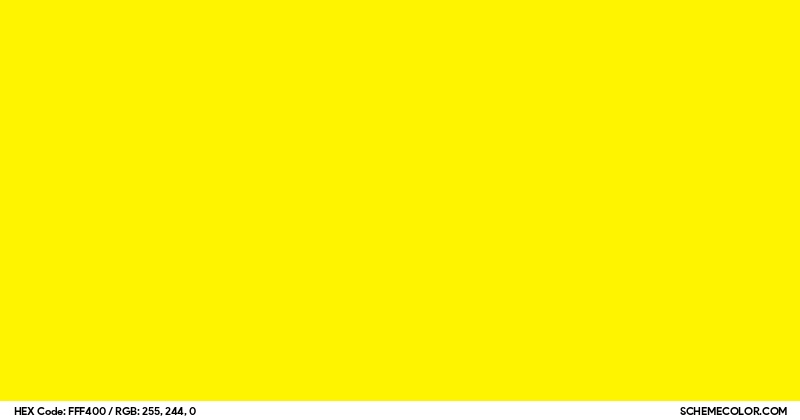 #FFF400 Hex Color Code - SchemeColor.com