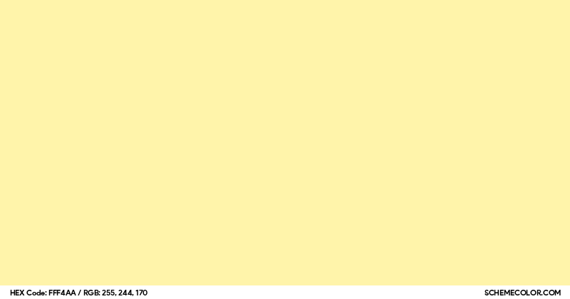 #FFF4AA Hex Color Code - SchemeColor.com