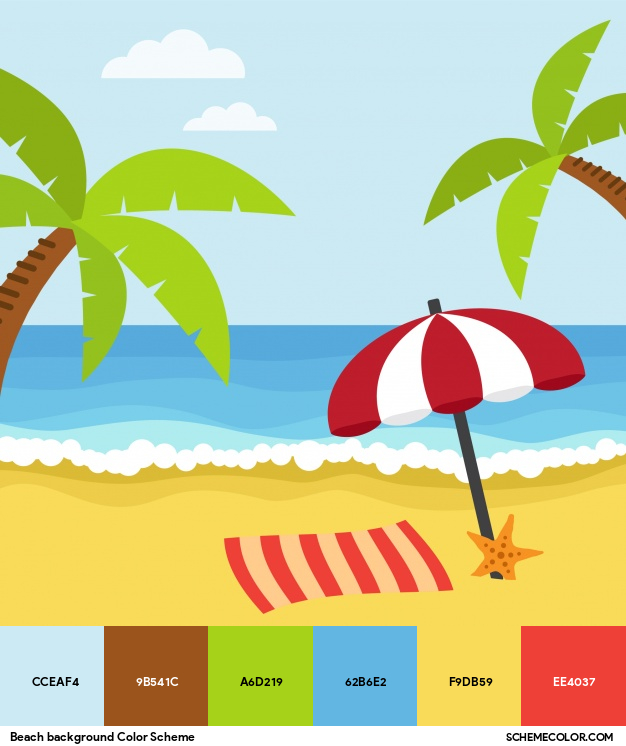 Beach background Color Scheme - Image Color Palettes - SchemeColor.com
