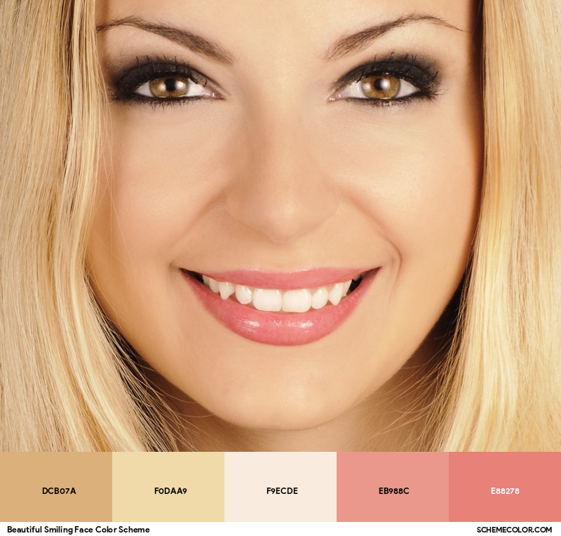 Beautiful Smiling Face Color Scheme - Image Color Palettes ...