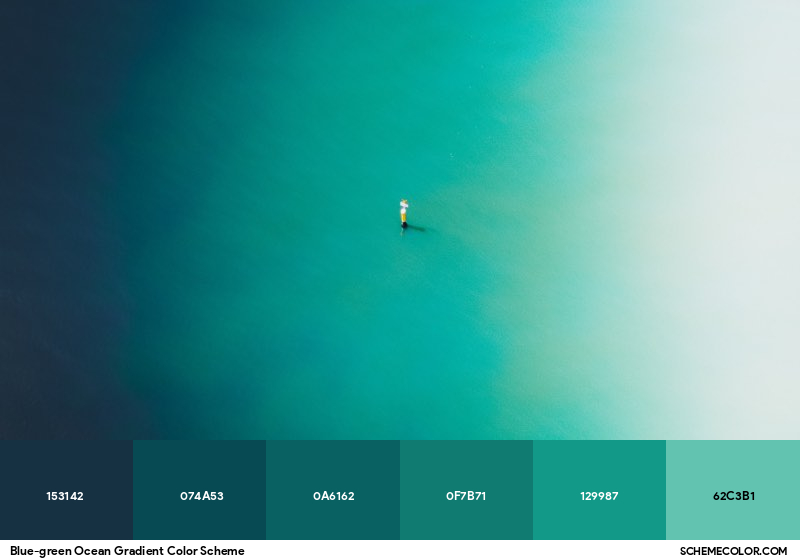 Blue-green Ocean Gradient Color Scheme - Image Color Palettes ...