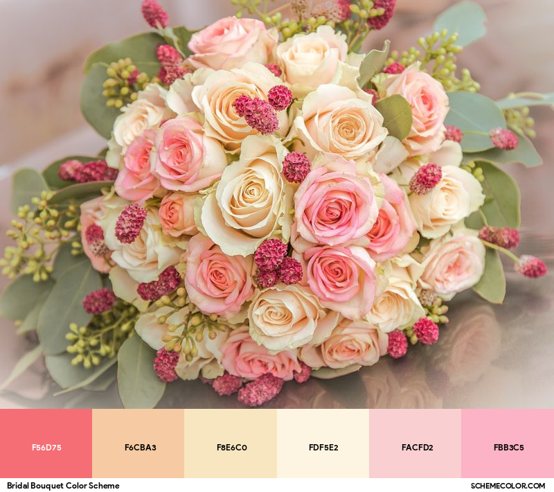Bridal Bouquet Color Scheme - Image Color Palettes - SchemeColor.com