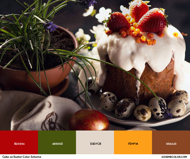 Cake on Easter Color Scheme - Image Color Palettes - SchemeColor.com
