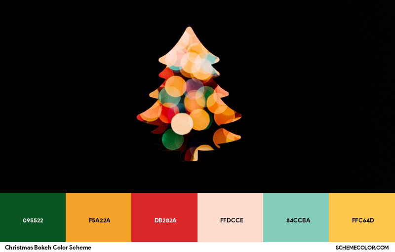 Christmas Bokeh Color Scheme - Image Color Palettes - SchemeColor.com