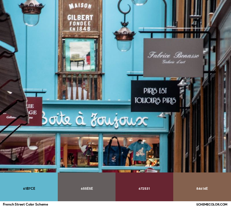 French Street Color Scheme - Image Color Palettes - SchemeColor.com