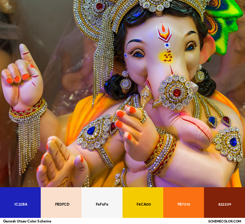 Ganesh Utsav Color Scheme - Image Color Palettes - SchemeColor.com