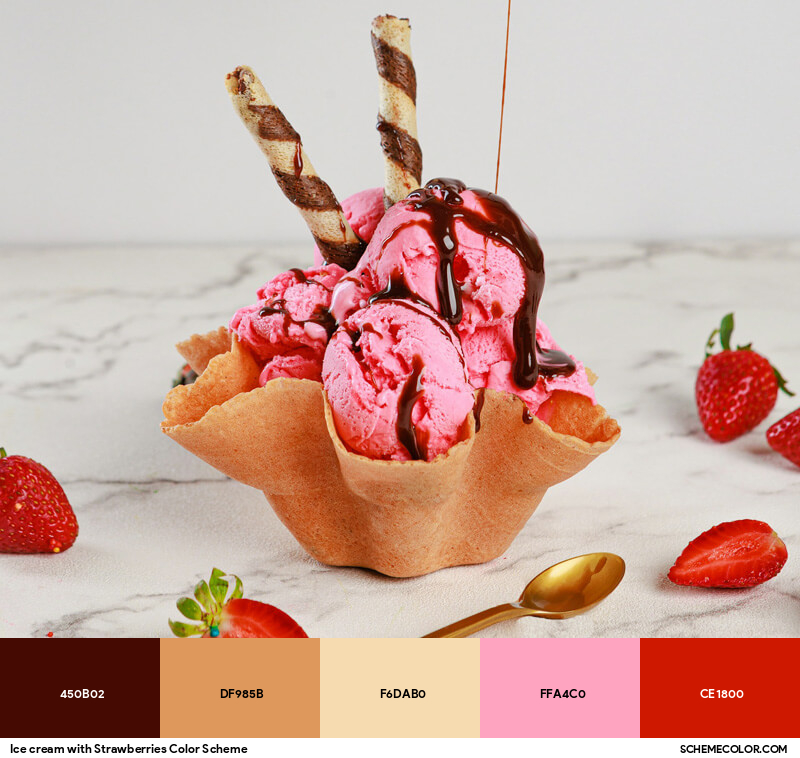Ice cream with Strawberries Color Scheme - Image Color Palettes ...