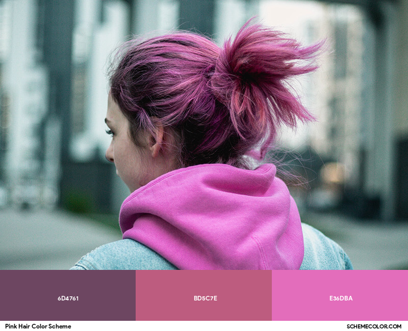 Pink Hair Color Scheme - Image Color Palettes - SchemeColor.com