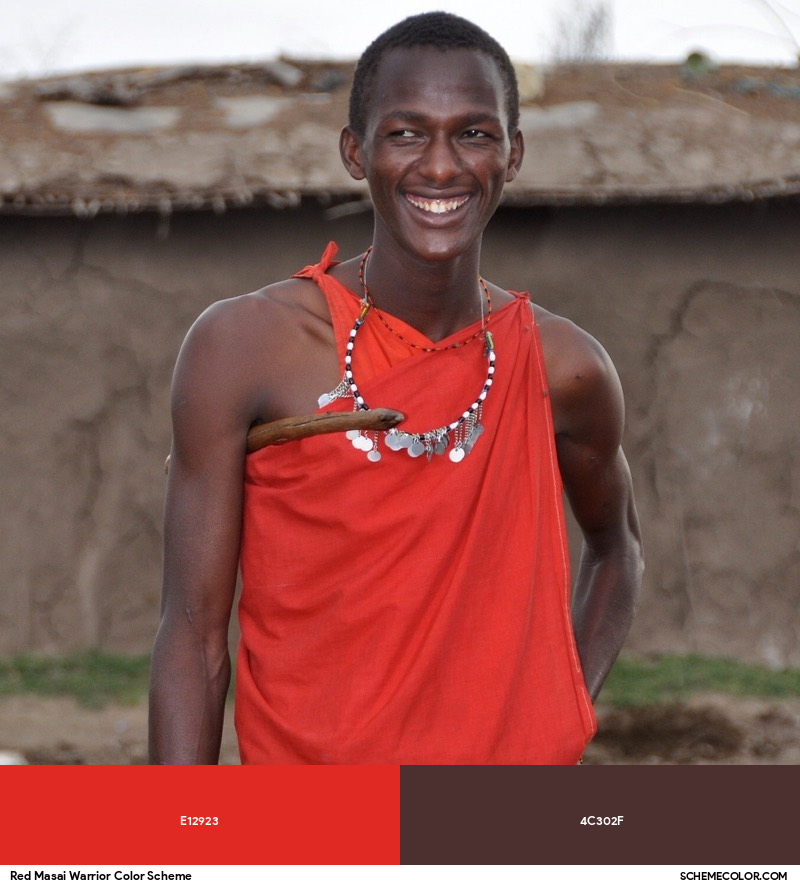 Red Masai Warrior Color Scheme - Image Color Palettes - SchemeColor.com