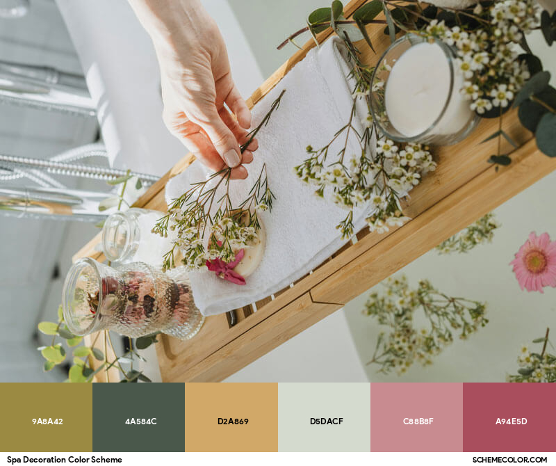 Spa Decoration Color Scheme - Image Color Palettes - SchemeColor.com