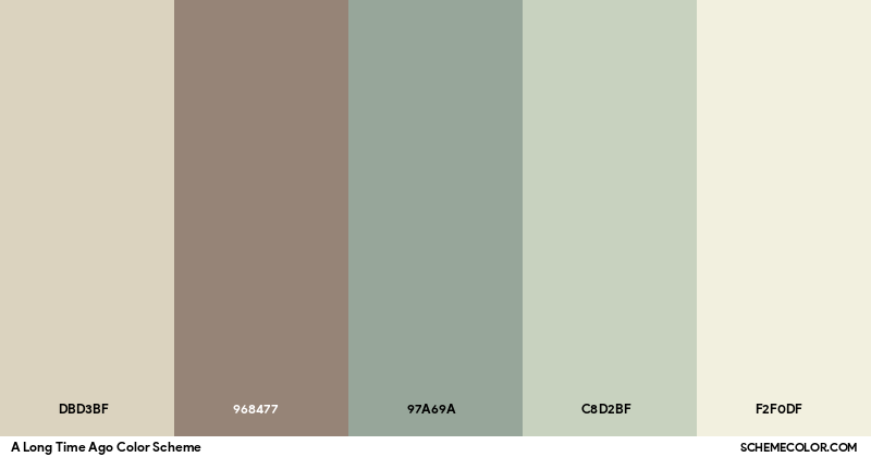 A Long Time Ago Color Scheme - Palettes - SchemeColor.com