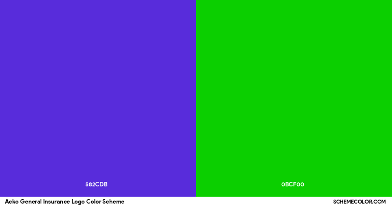 Acko General Insurance Logo Color Scheme - Palettes - SchemeColor.com