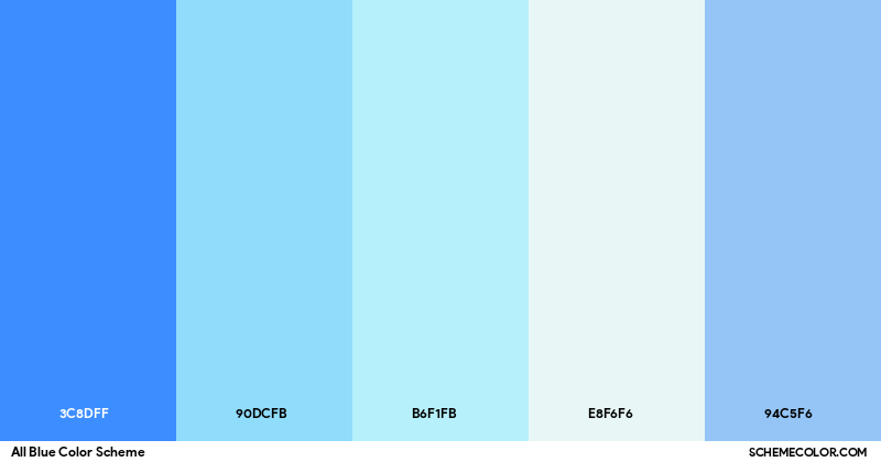 All Blue Color Scheme - Palettes - SchemeColor.com