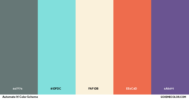 Automate It! Color Scheme - Palettes - SchemeColor.com