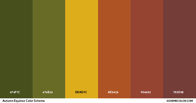 Autumn Equinox Color Scheme - Palettes - SchemeColor.com