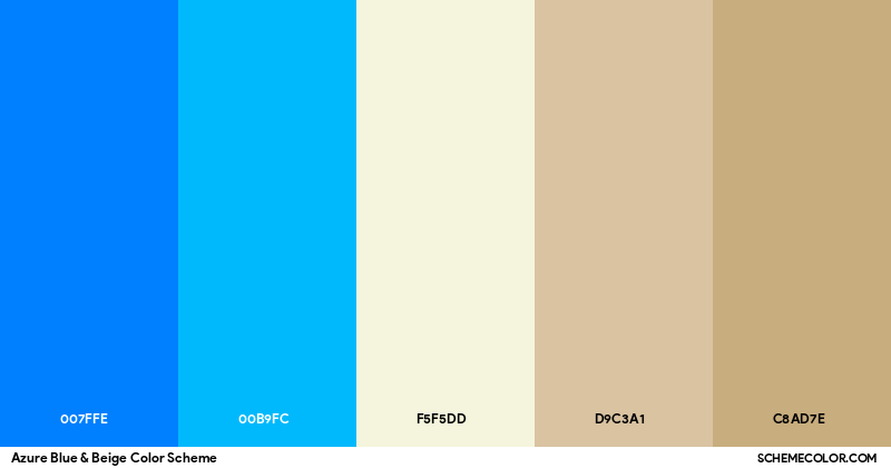 Azure Blue & Beige Color Scheme - Palettes - SchemeColor.com