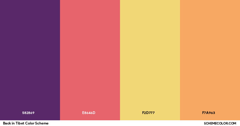 Back in Tibet Color Scheme - Palettes - SchemeColor.com
