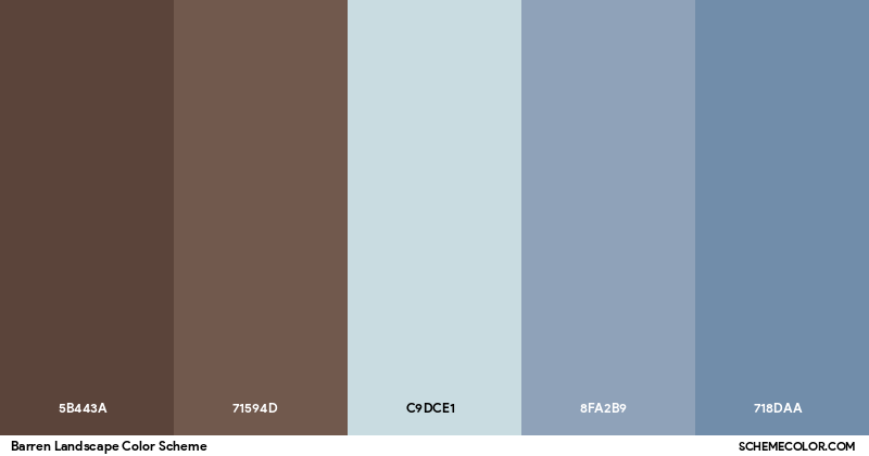Barren Landscape Color Scheme - Palettes - SchemeColor.com