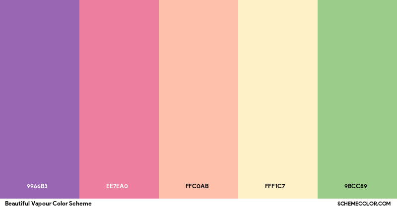 Beautiful Vapour Color Scheme - Palettes - SchemeColor.com