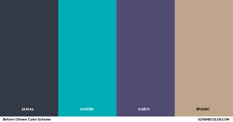 Before I Drown Color Scheme - Palettes - SchemeColor.com